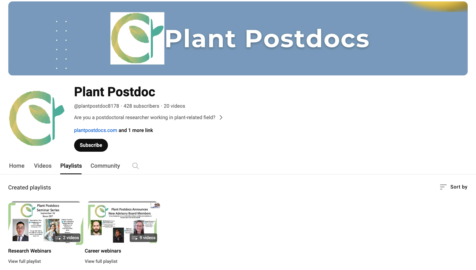 PlantPostdoc YouTube Channel – Plant Postdocs